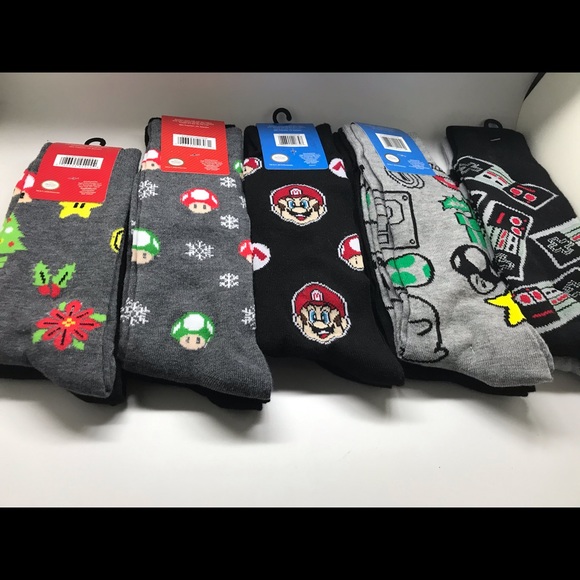 Nintendo | Underwear & Socks | Super Mario Christmas Sock Bundle | Poshmark